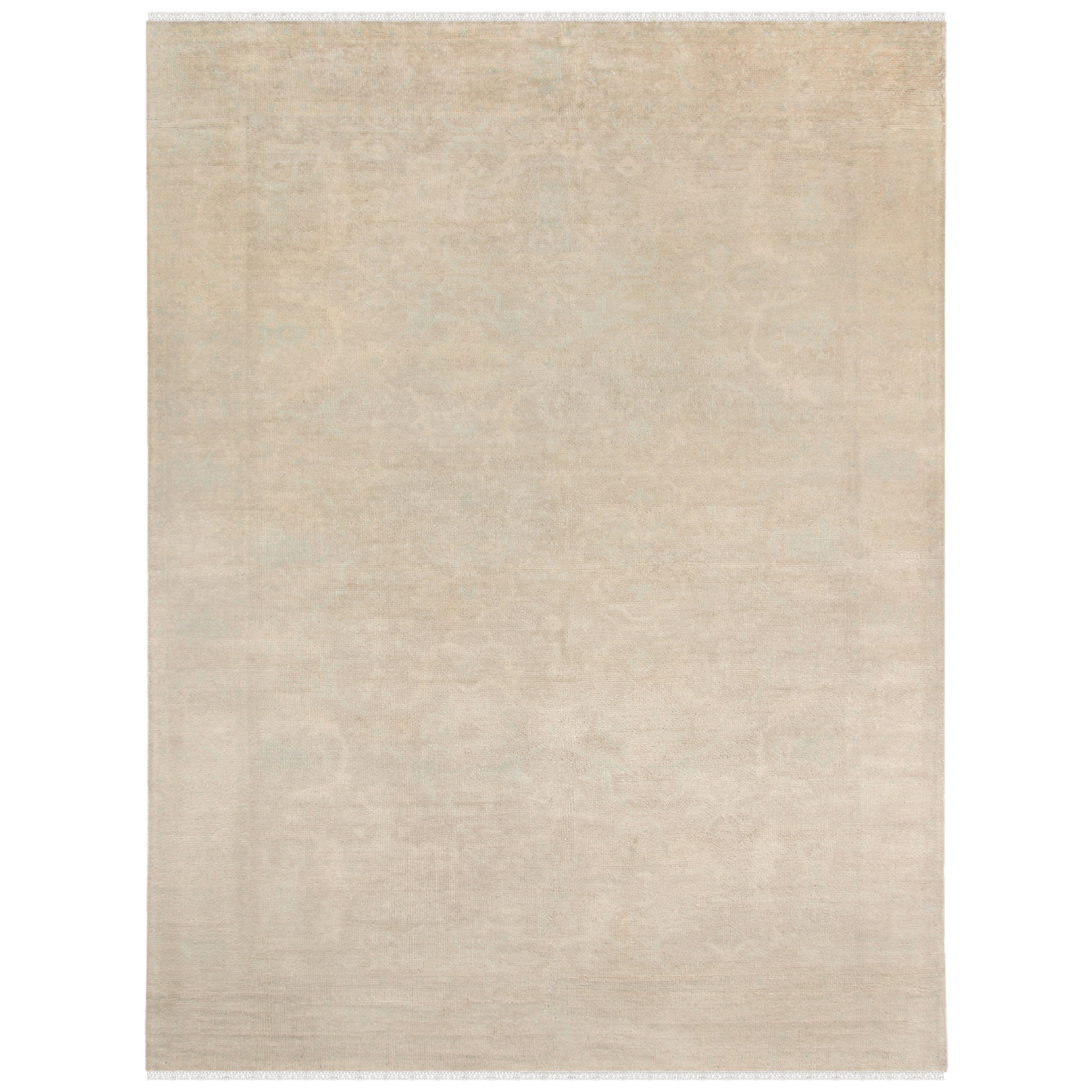 AMER Rugs Maya Heyward Light Gray Hand-Knotted Wool Blend Area Rug ...
