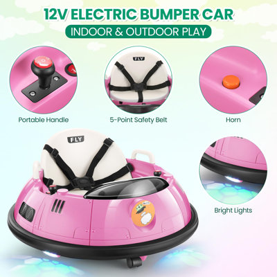 Himimi 12 Volt Baby Bumper Car Battery Powered Ride-on Toy with Remote ...