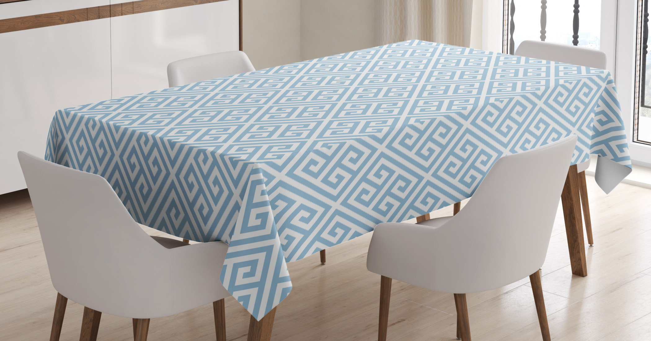 East Urban Home Greek Key Tablecloth | Wayfair