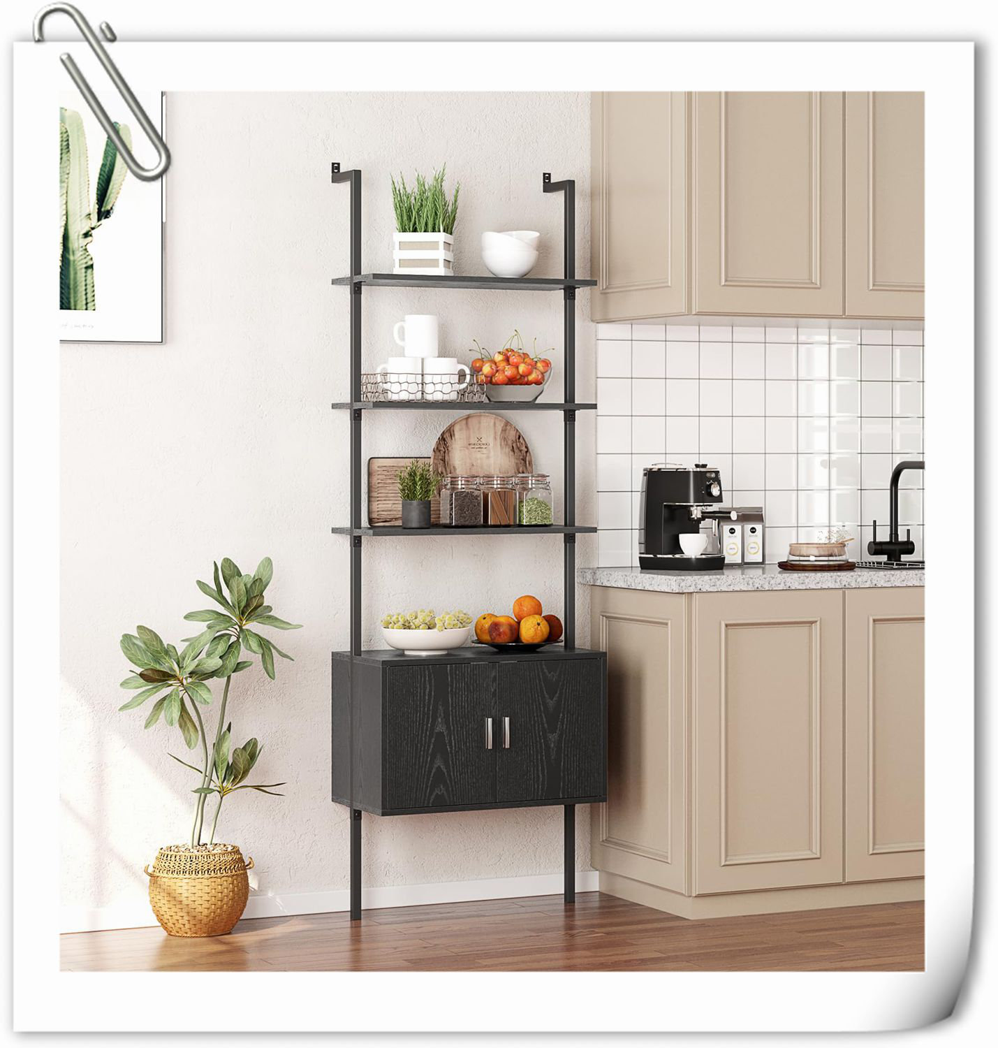 17 Stories Ladder Bookshef,Metal Industrial Bookshelf,Open Display Rack ...