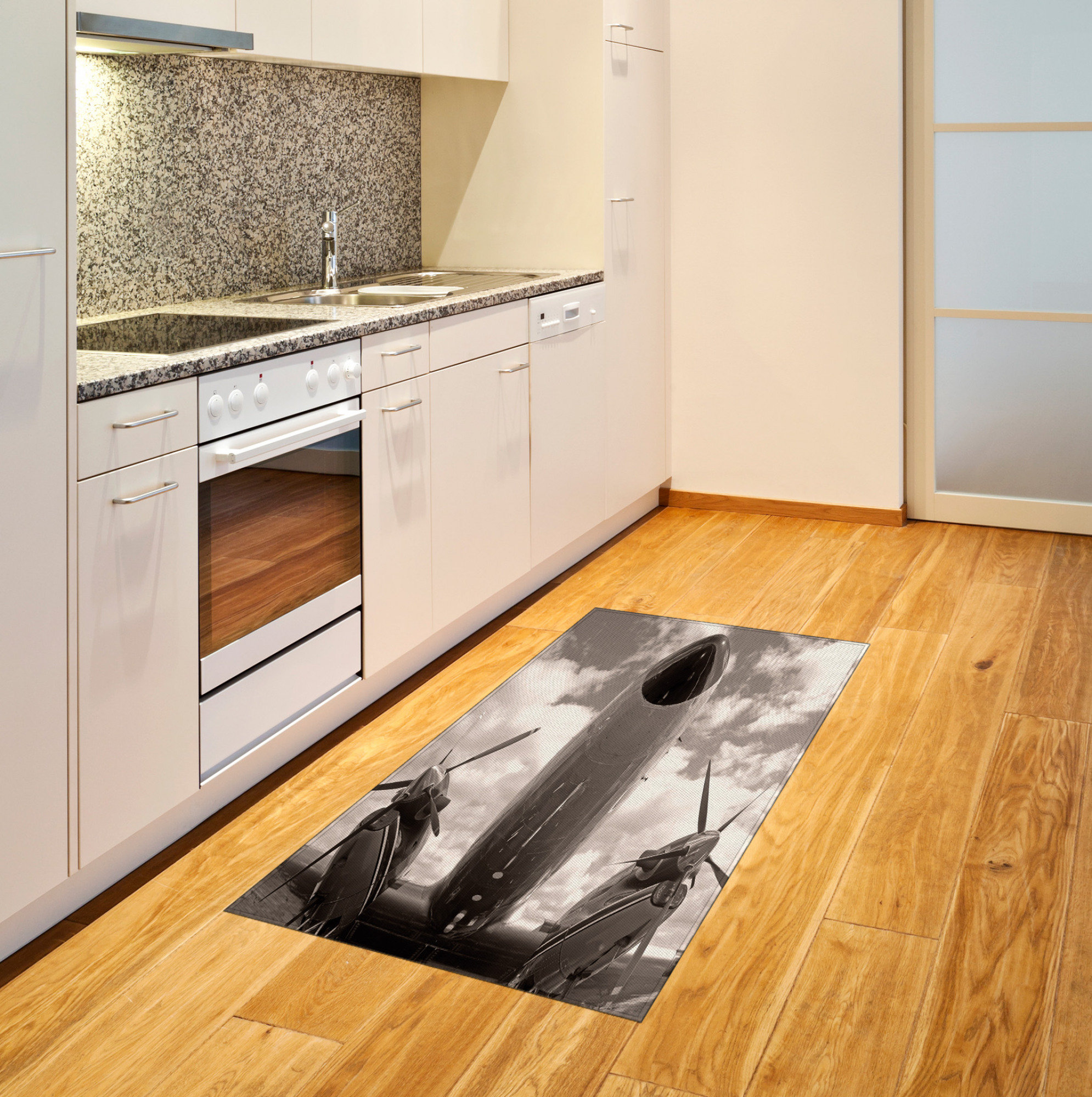 East Urban Home Airplane Vintage Airplane High Density Long Fiber Poly ...