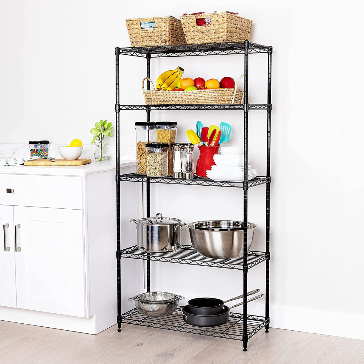 Rebrilliant Storage Shelving Unit, Adjustable Metal Wire Racks Heavy ...