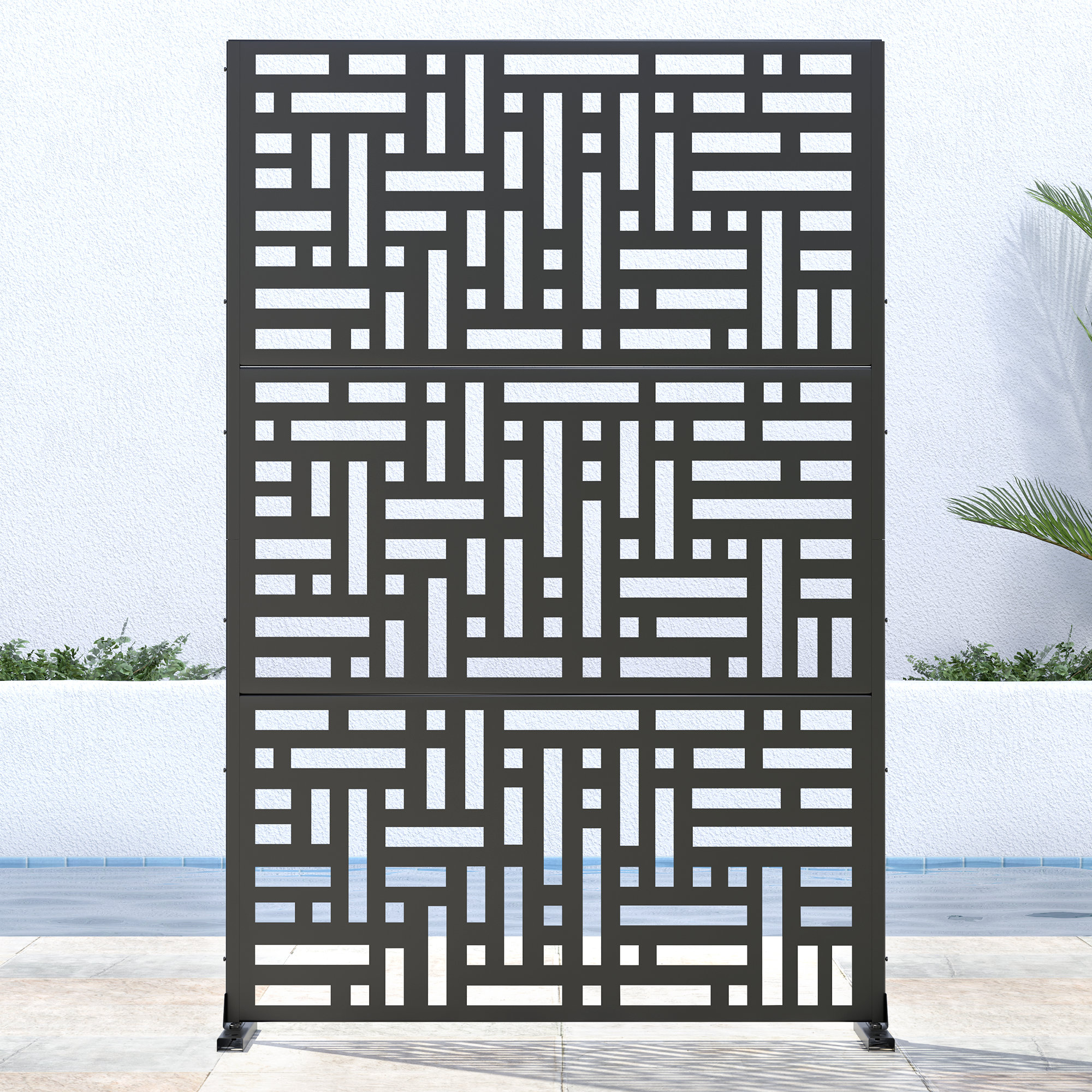 Neutypehome 6ft. x4ft. Metal Privacy Screen Outdoor Privacy Screen ...