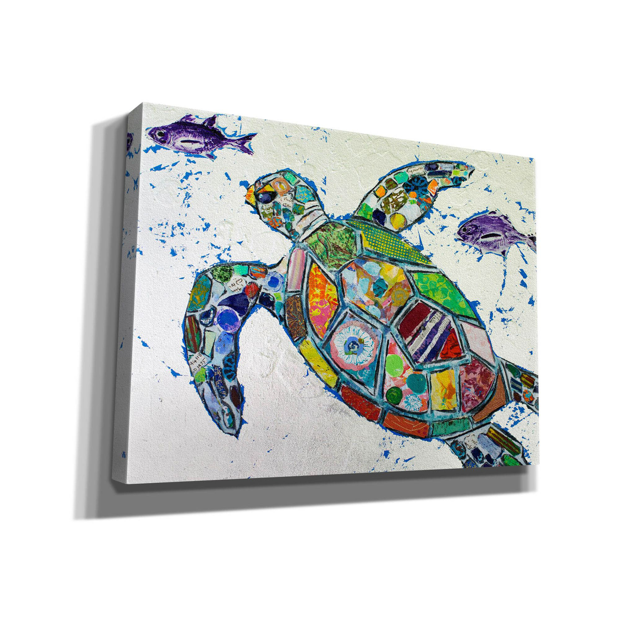 Dovecove Dollison Silver Sea Turtle On Canvas by St. Hilaire Elizabeth ...