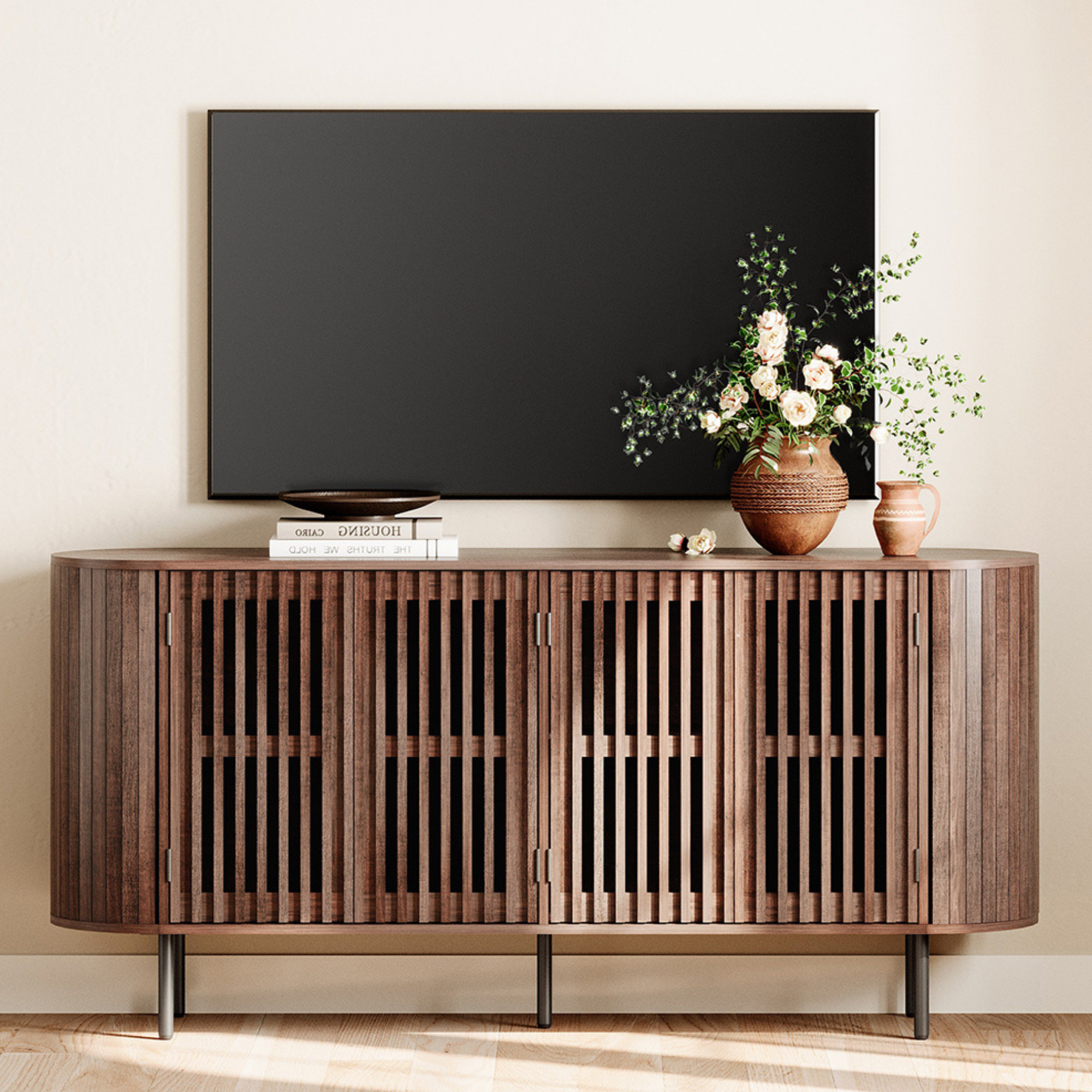 Ebern Designs 64" Mid-Century Modern Tv Stand For 90 Inch Tv - Wayfair ...