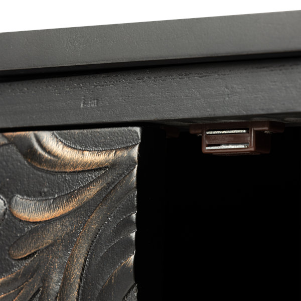 Ophelia & Co. Vintage Farmhouse 2 Door Storage Cabinet With Embossed ...