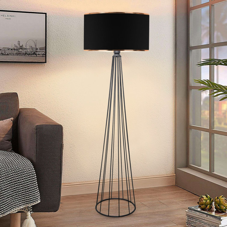 East Urban Home 61'' Black Novelty Floor Lamp | Wayfair