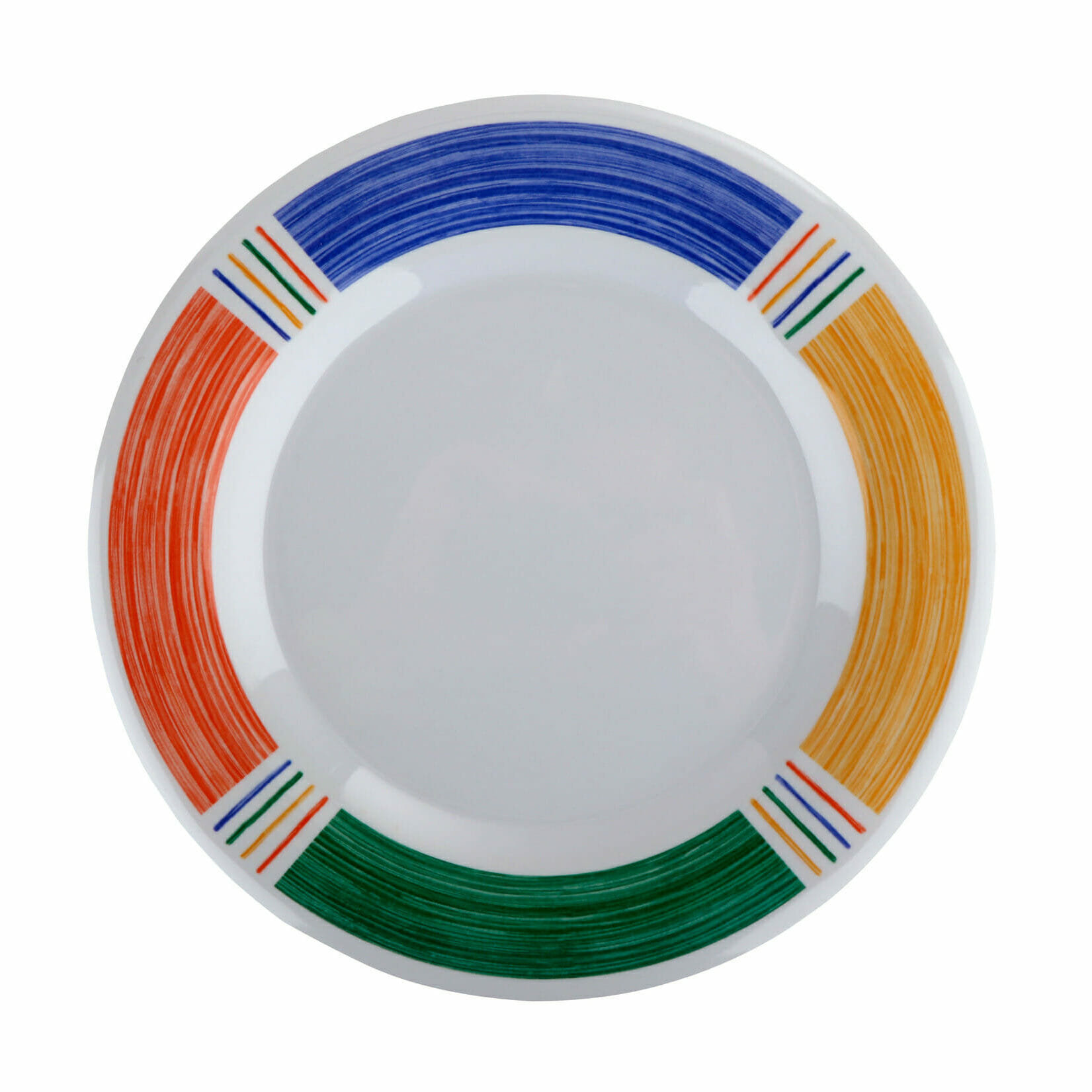 G.E.T. 12" Heavy-Duty Wide Rim Melamine Plastic Dinner Plate (Set of 12 ...