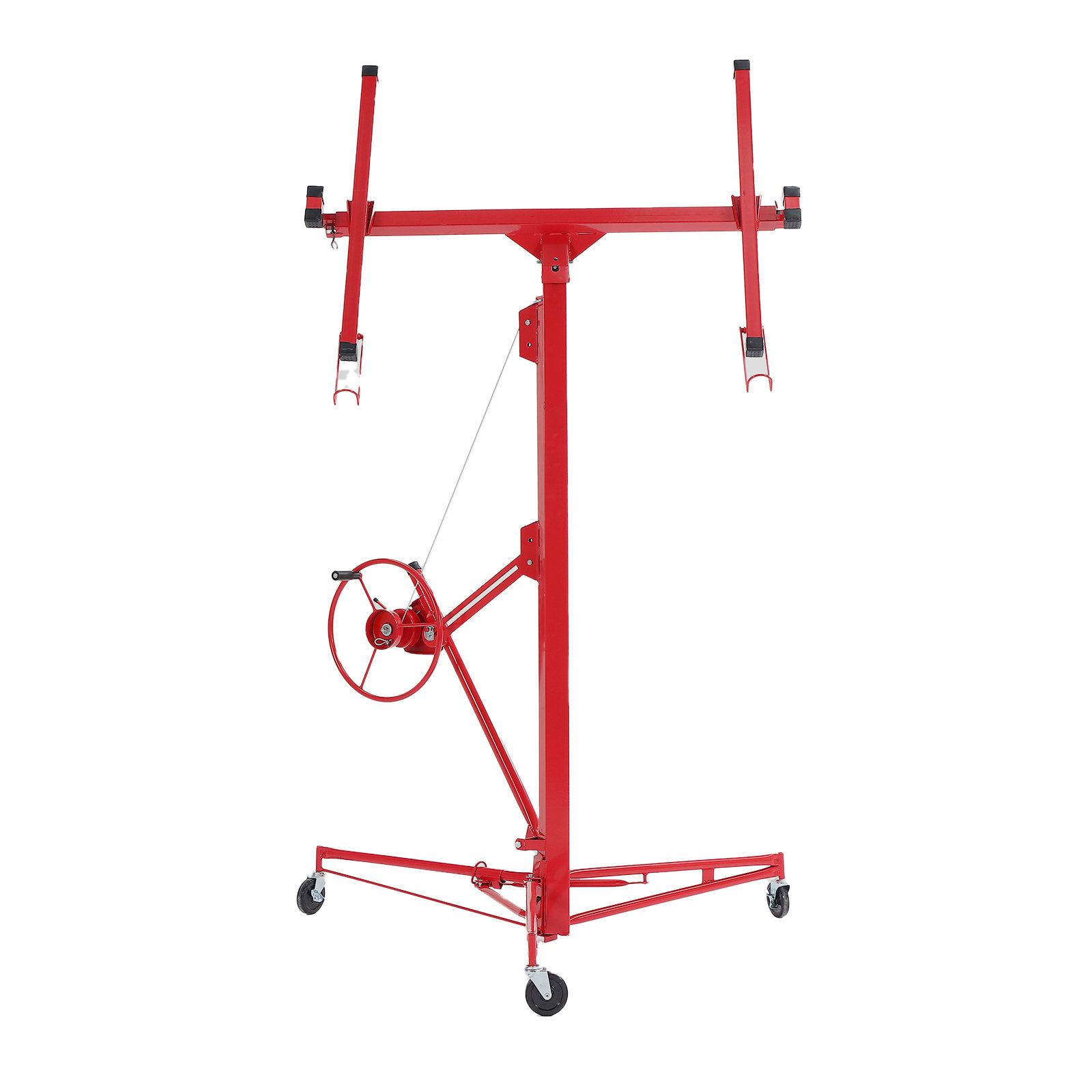 Flynama 11ft Red Drywall Panel Lift Steel Drywall Lift with Wheels ...