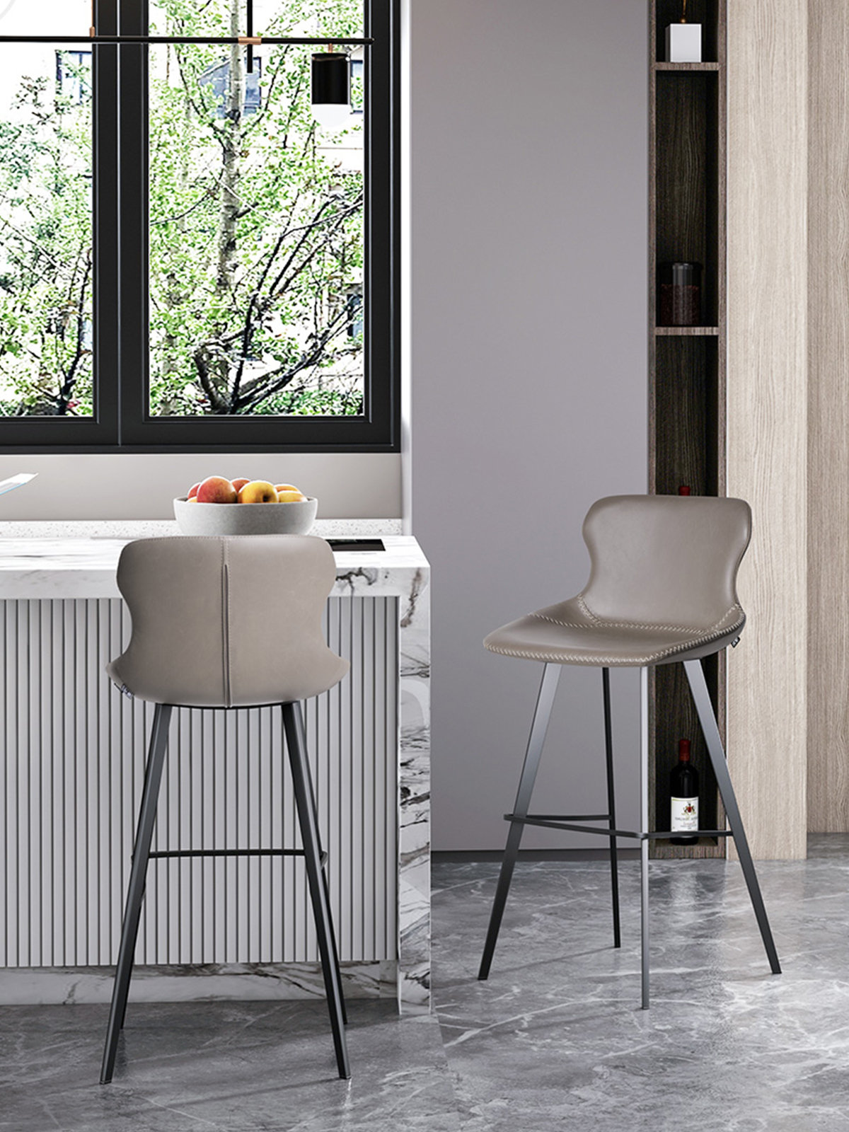 VICABY Modern minimalist light luxury bar stool | Wayfair