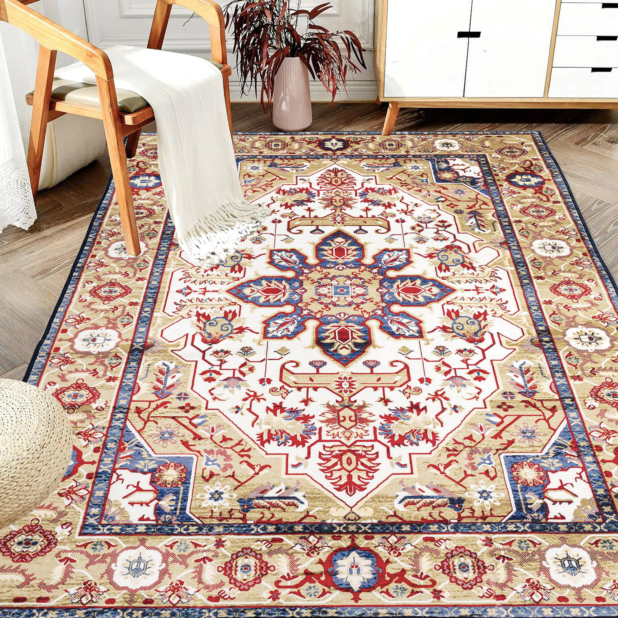 Charlton Home® Area Rug, 5X7 Vintage Bohemia Large Persian Non-Slip ...