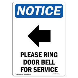 SignMission Please Ring Door Bell Sign with Symbol | Wayfair