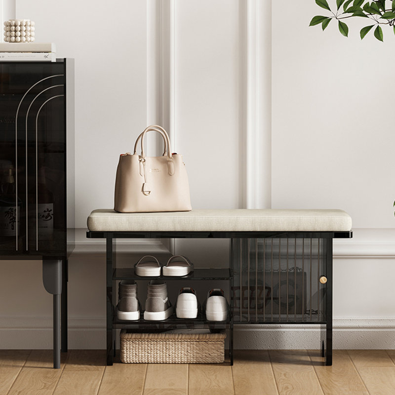 DICIXA Acrylic Shoe Changing Stool 4 Pair Shoe Storage Bench | Wayfair