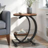 17 Stories 2-Tier End Table, Modern Side Table with C-Shaped Frame ...