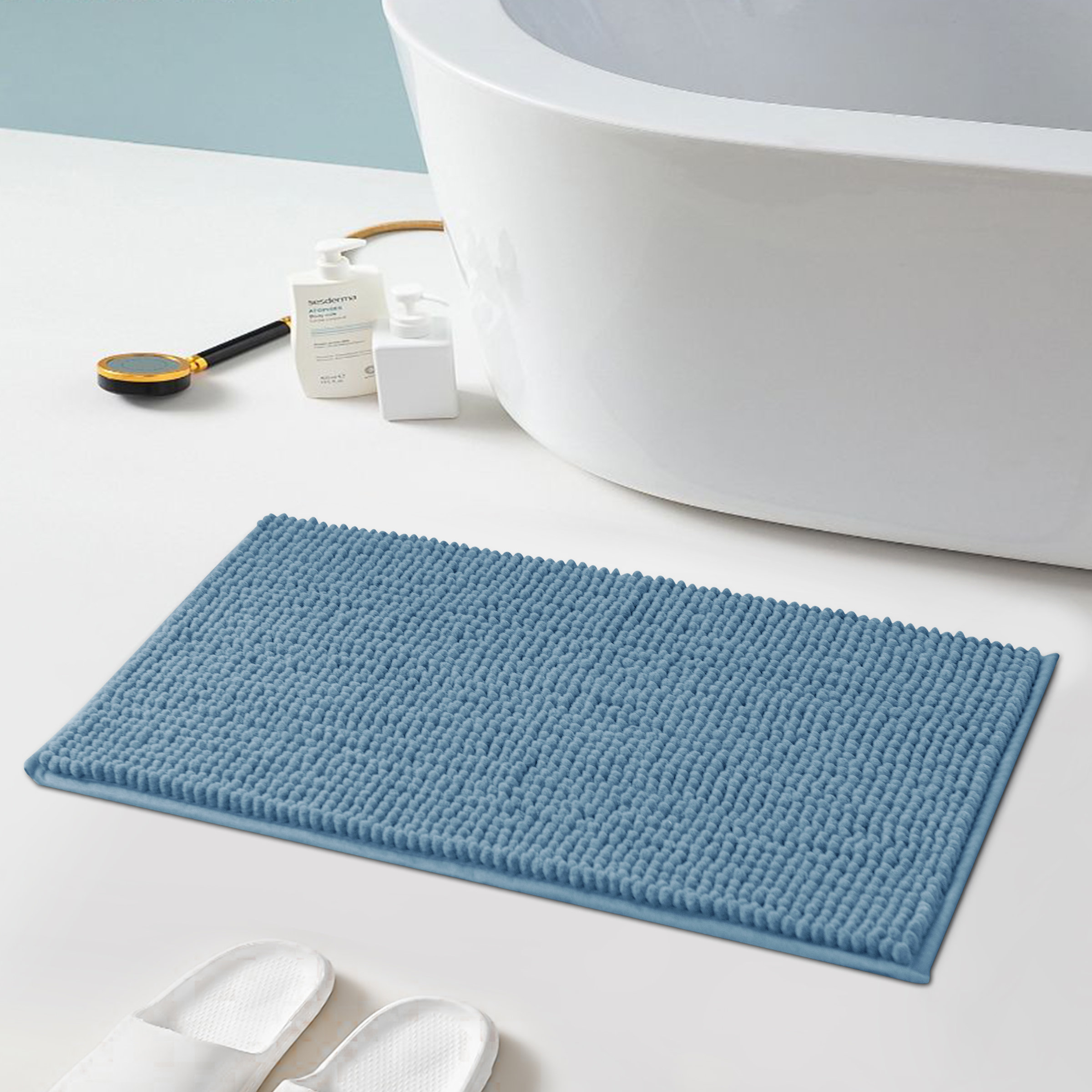 subrtex Super Soft Ultra Absorbent Non-Slipping Bath Rug & Reviews ...
