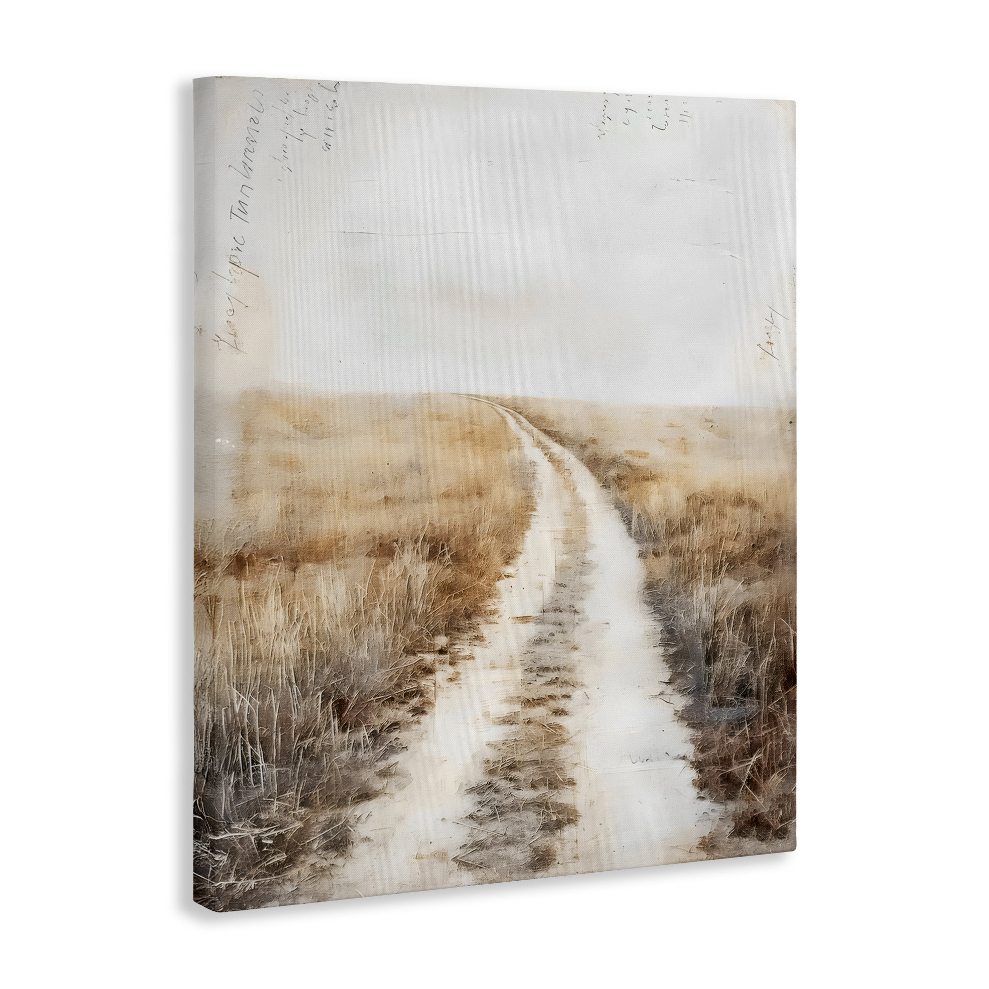 Ebern Designs Soft Prairie Dirt Road Canvas, design by Riley B | Wayfair