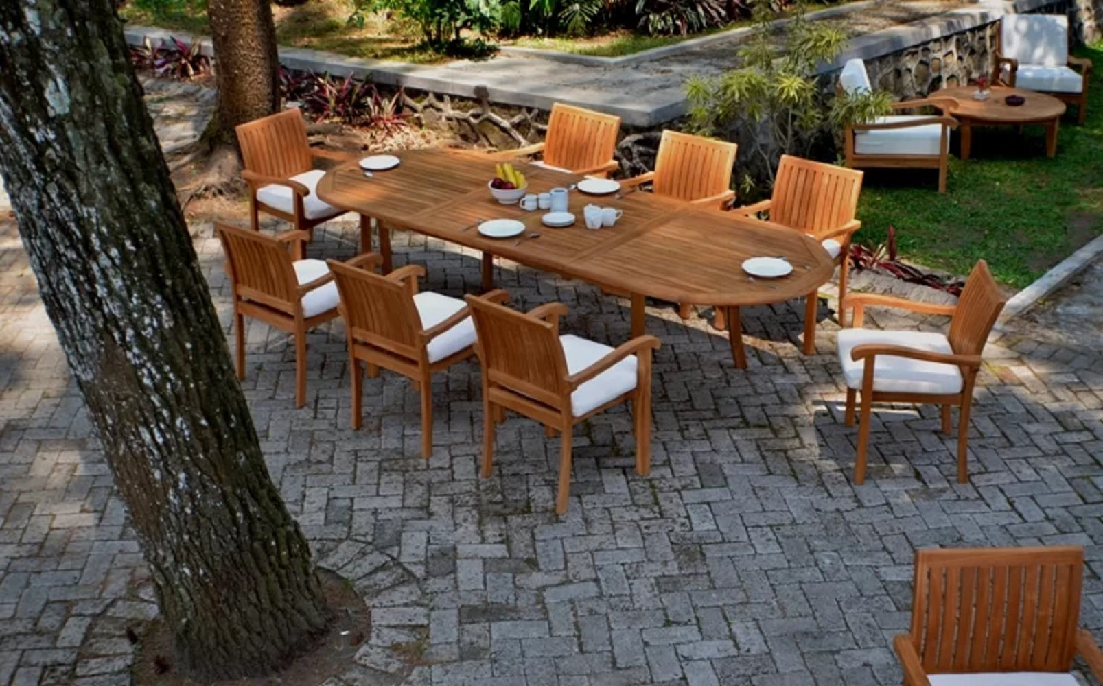Birch Lane™ Teddy Luxurious 9 Piece Teak Dining Set | Birch Lane