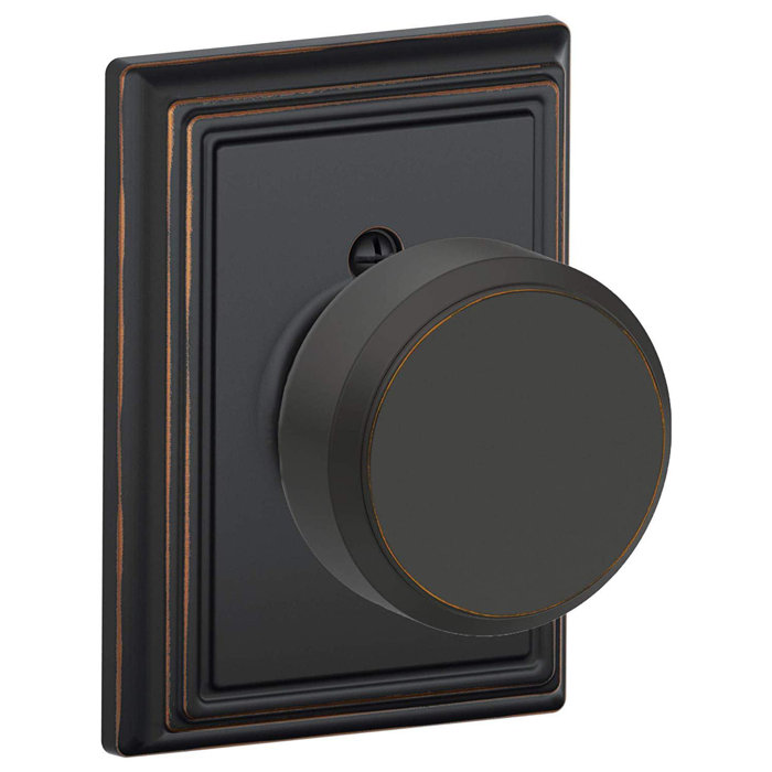 Schlage Bowery Single Dummy Door Knob with Addison Rosette | Wayfair