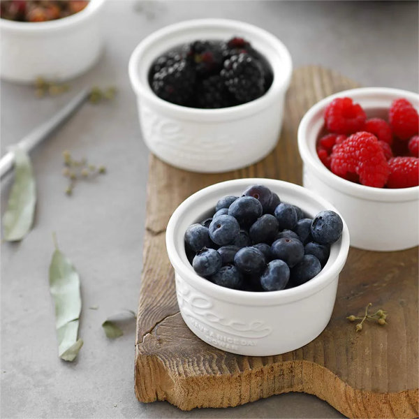 Dowan 6 Piece Ceramic Round Embossed Ramekin & Reviews | Wayfair