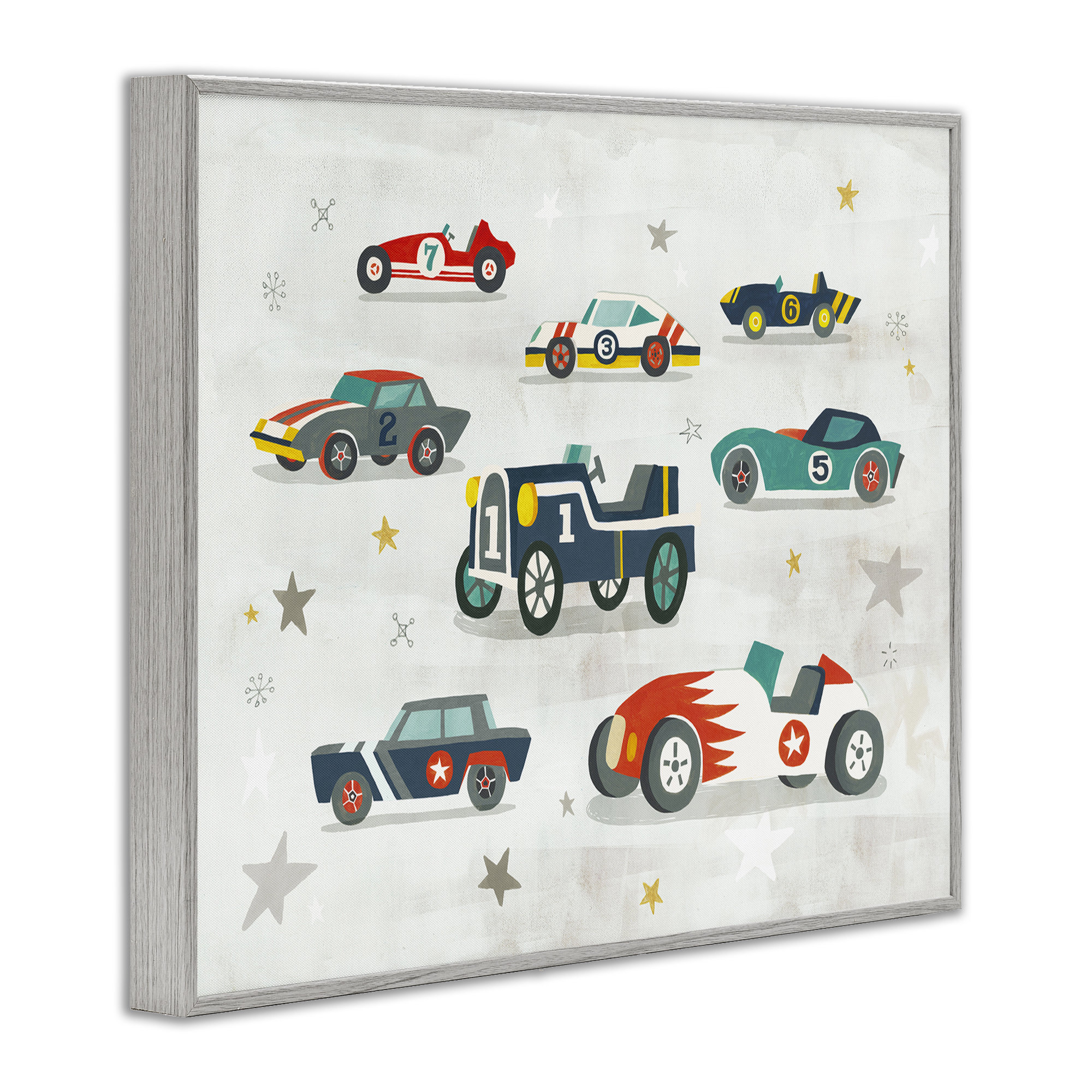 Winston Porter Vintage Antique Race Cars Framed Giclee Art by Irene ...