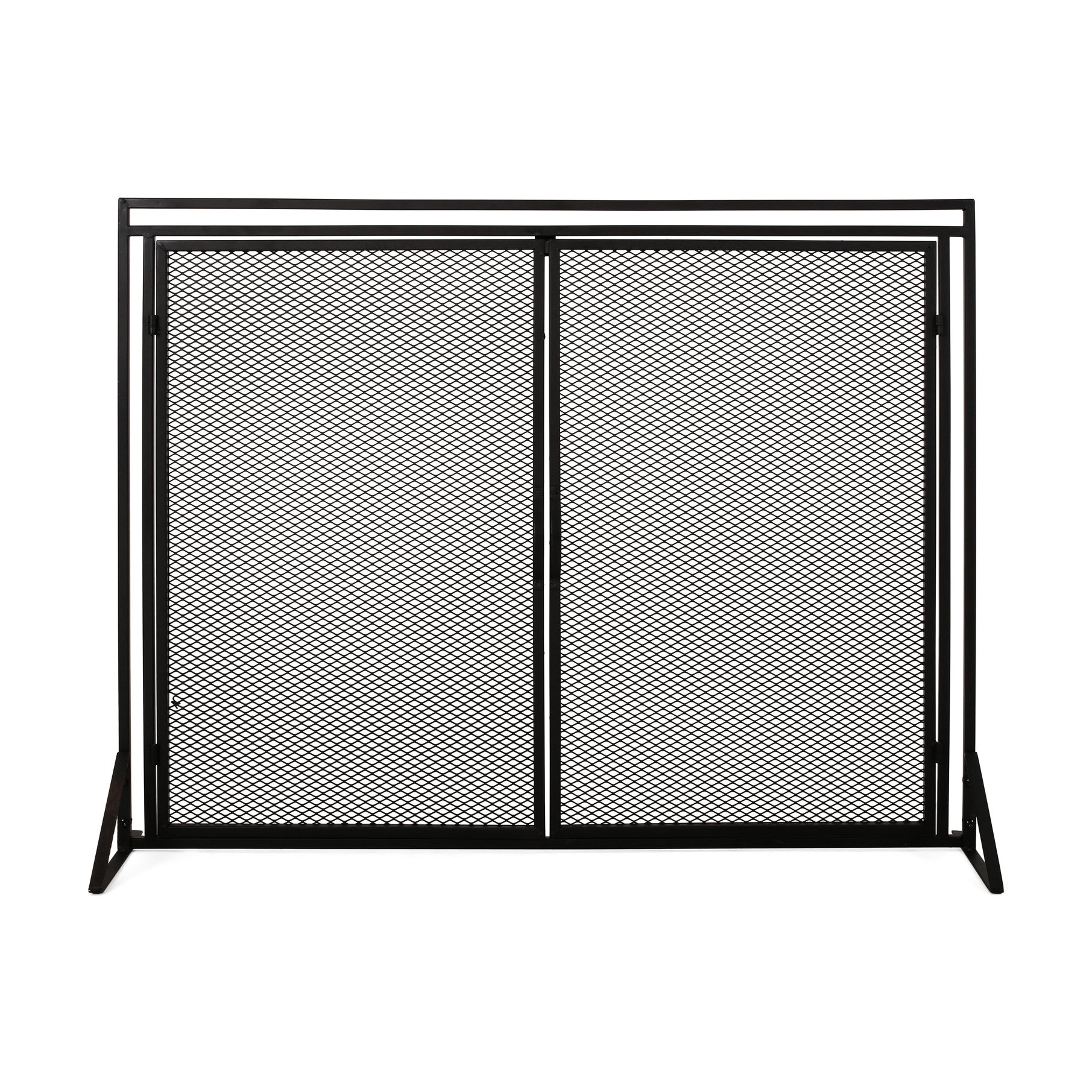 Latitude Run® Hand-crafted Iron Fireplace Screen, Matte Finish ...