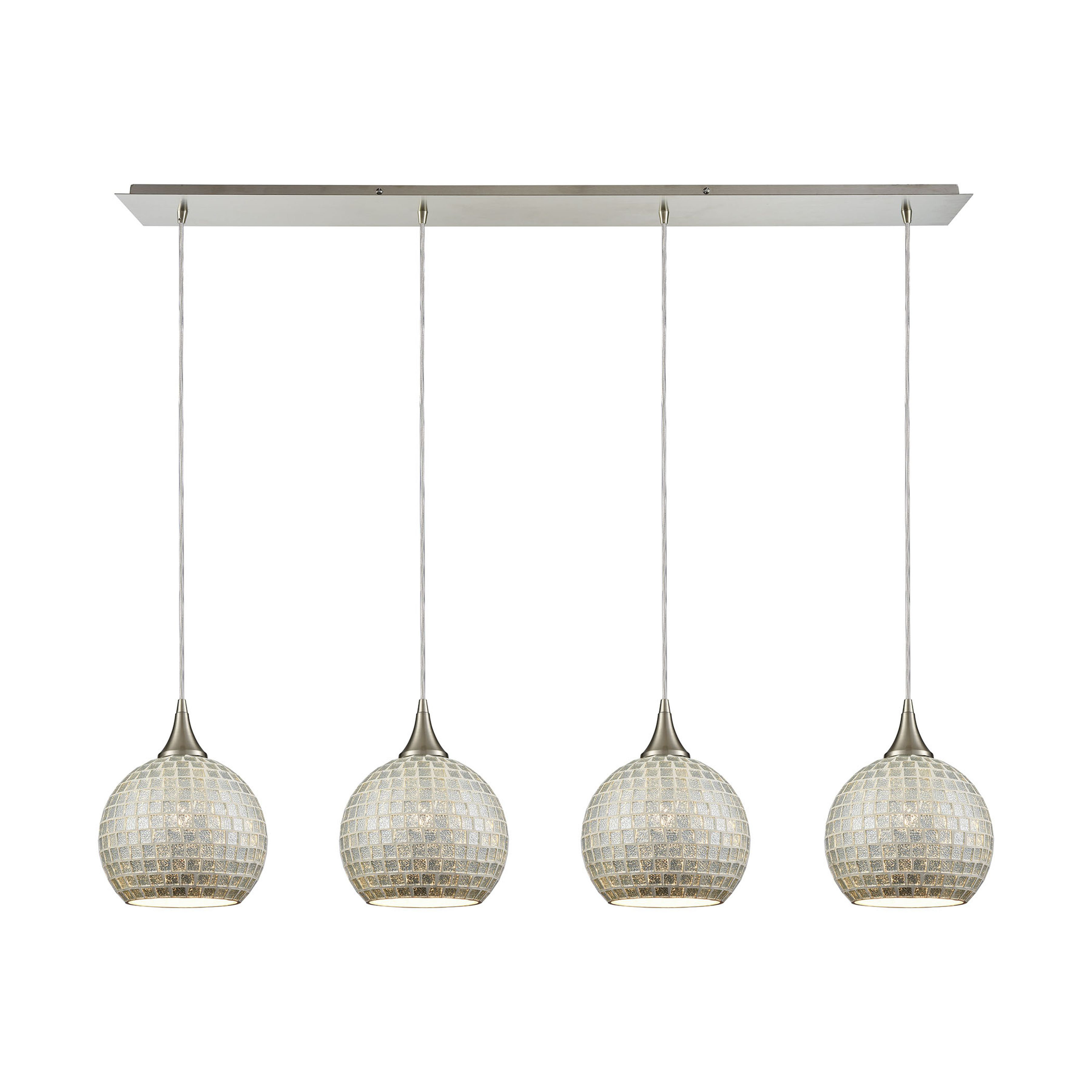 Rosecliff Heights Chalia 46'' Wide 4-Light Multi Pendant - Satin Nickel ...
