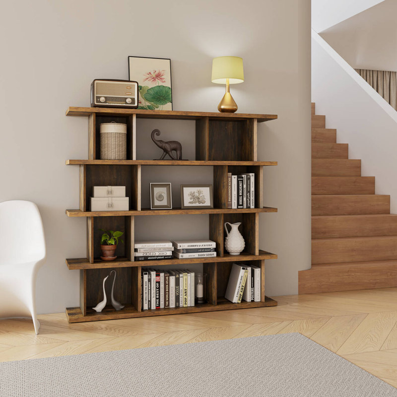 Latitude Run® Antaun Geometric Bookcase | Wayfair