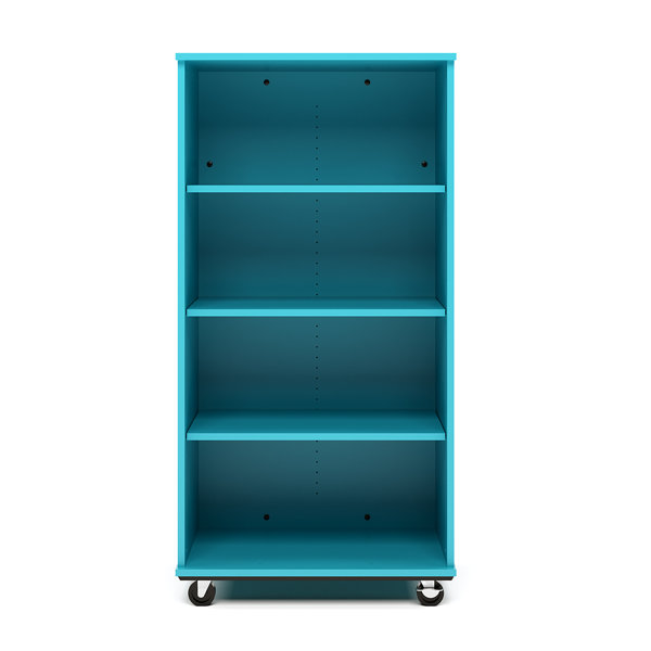 TotMate Mobile Storage Bookcase Cart with Dry Erase Back 60" H for ...