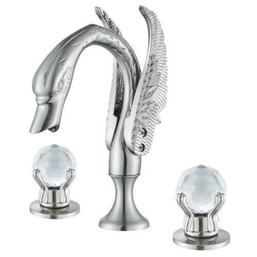 AlenArtWater Ornate Swan Style Bathroom Sink Faucet Combo Deck Mount ...