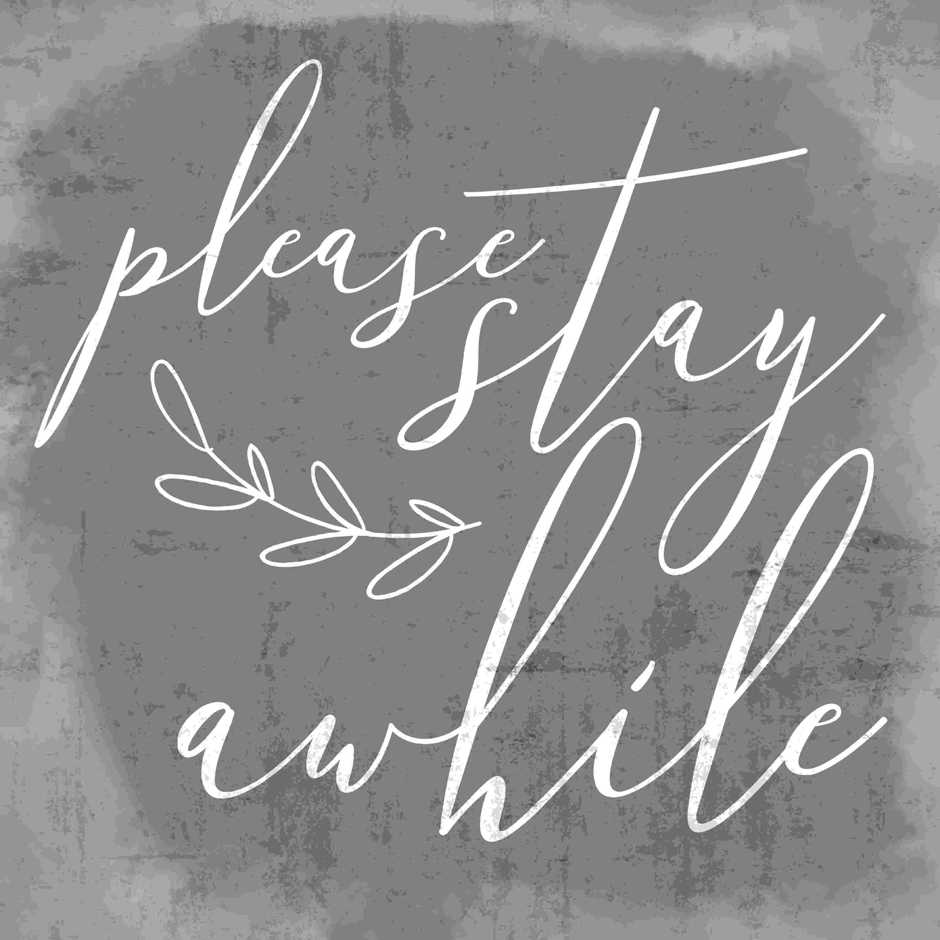 Trinx Please Stay Awhile Gray Distressed | Wayfair