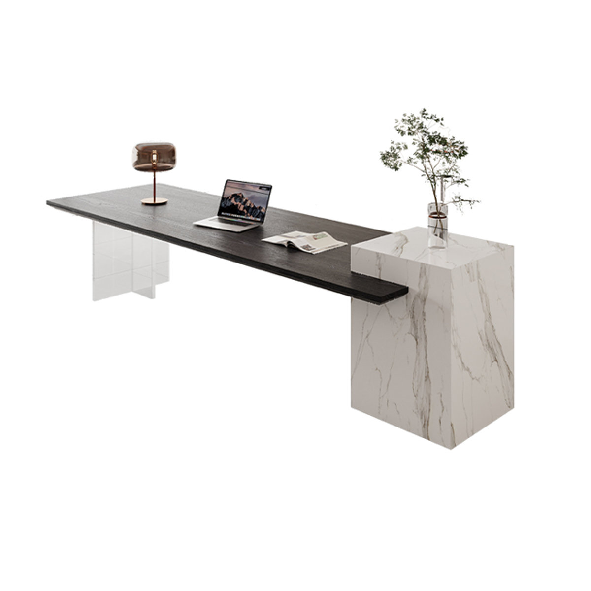 Tha Dream Team Modern minimalist rectangular solid wood office desk ...