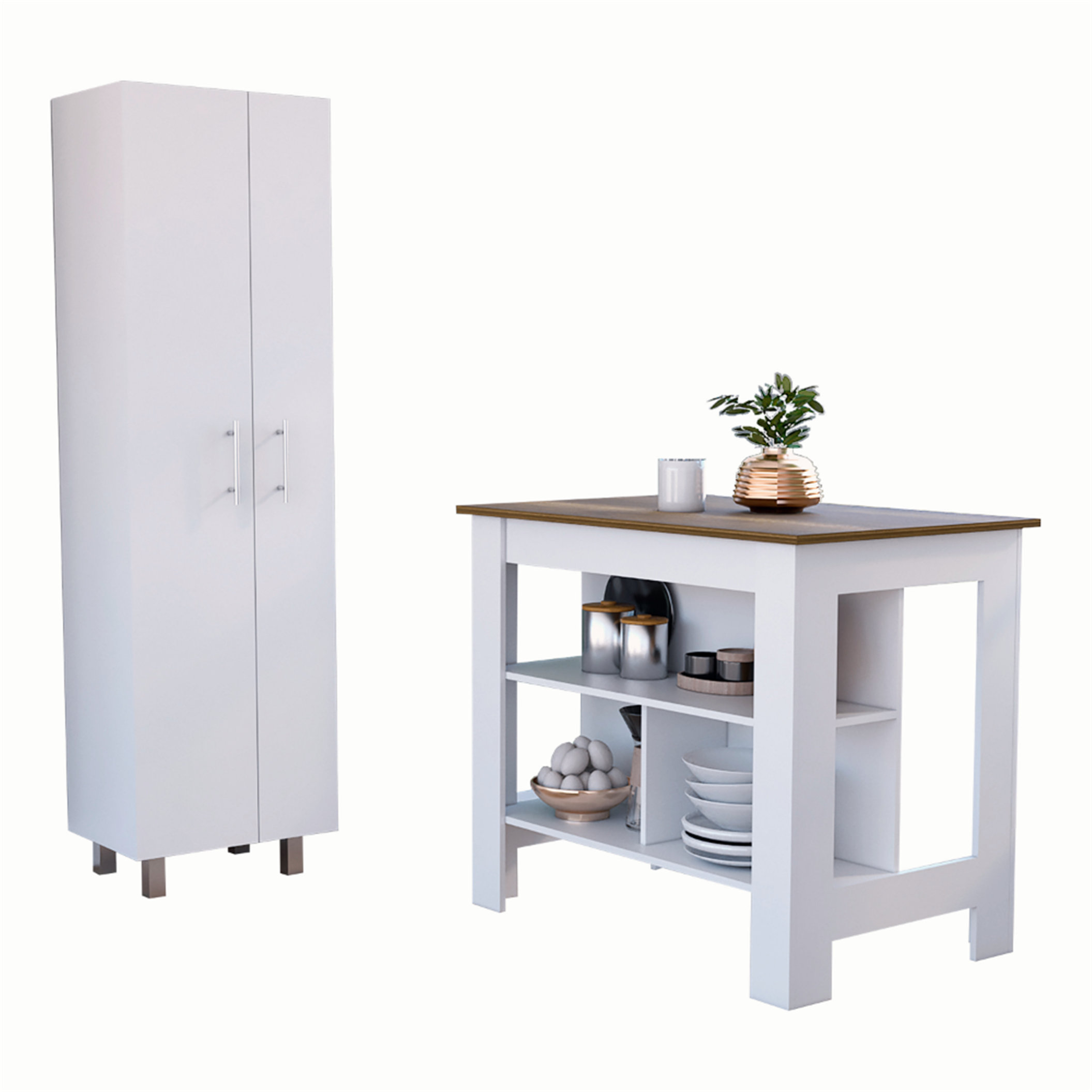 Latitude Run® Versatile Kitchen Set with Efficient Storage and Stylish ...