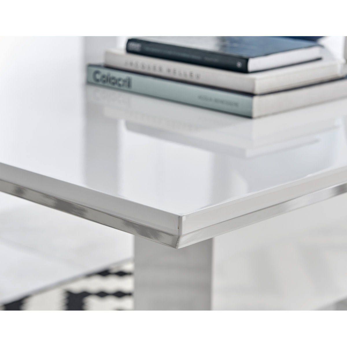 The Twillery Co.® Wolcott Areza Luxury White High Gloss Extendable ...