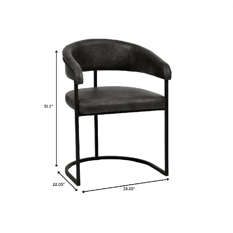Hokku Designs Upholstered Dining Chair Curved Back Design Padded Seat ...