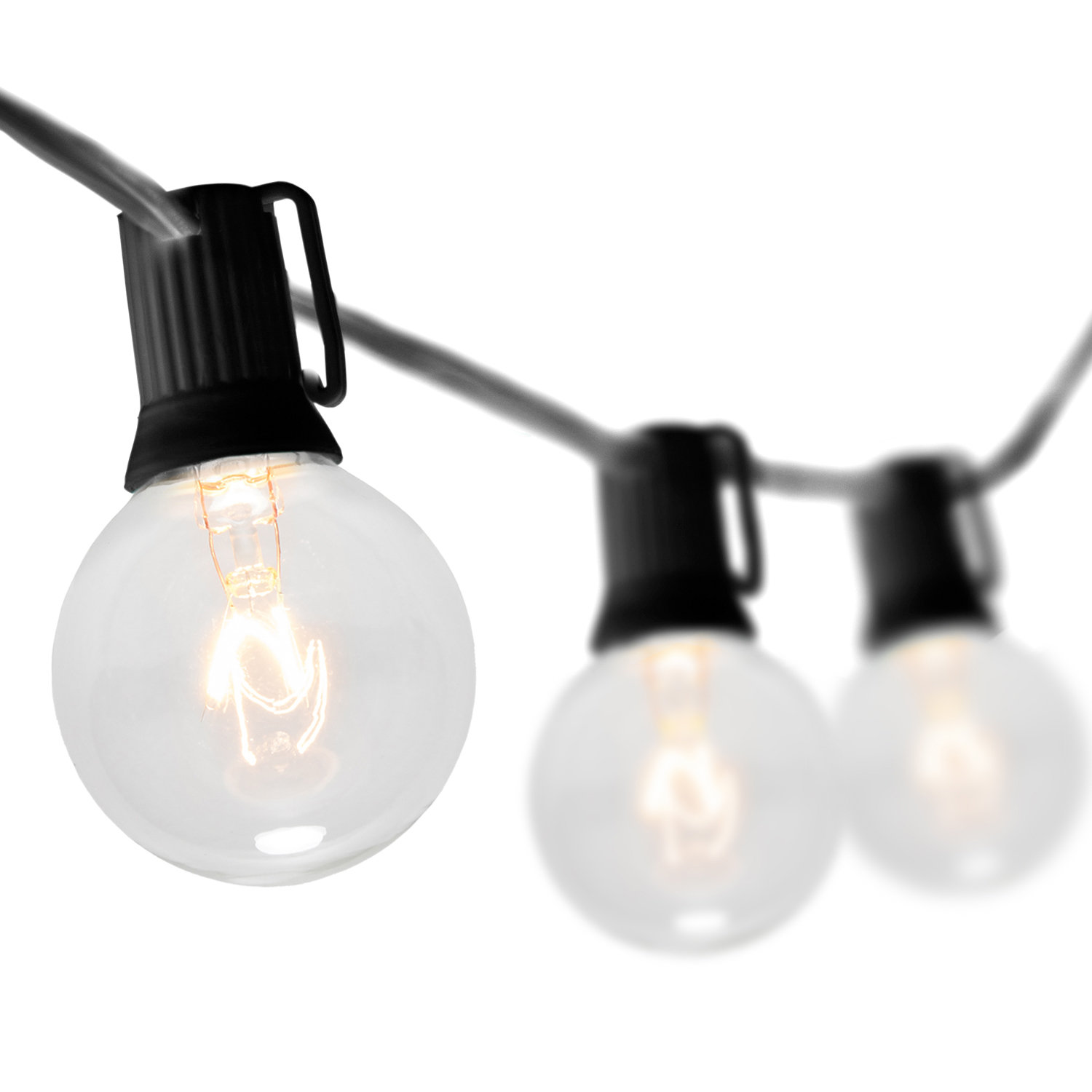 The Holiday Aisle® 15' Outdoor Plug-In 15 - Bulb Globe String Light ...