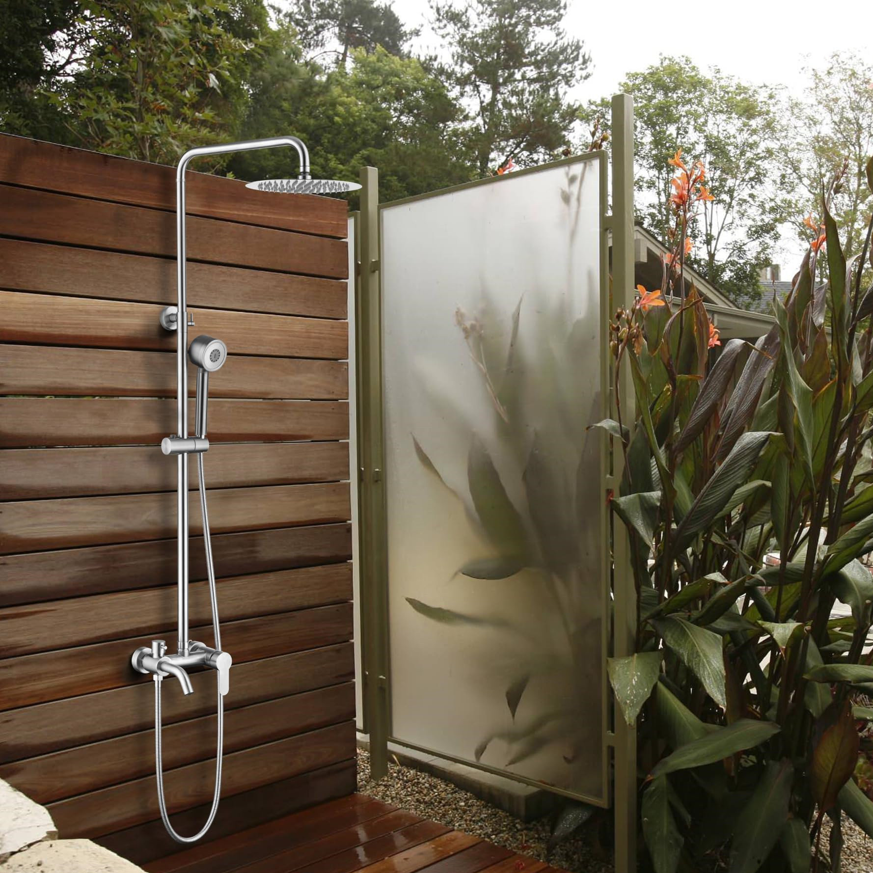 POGBUT Outdoor Shower Kit with 3 Modes Handheld - Wayfair Canada