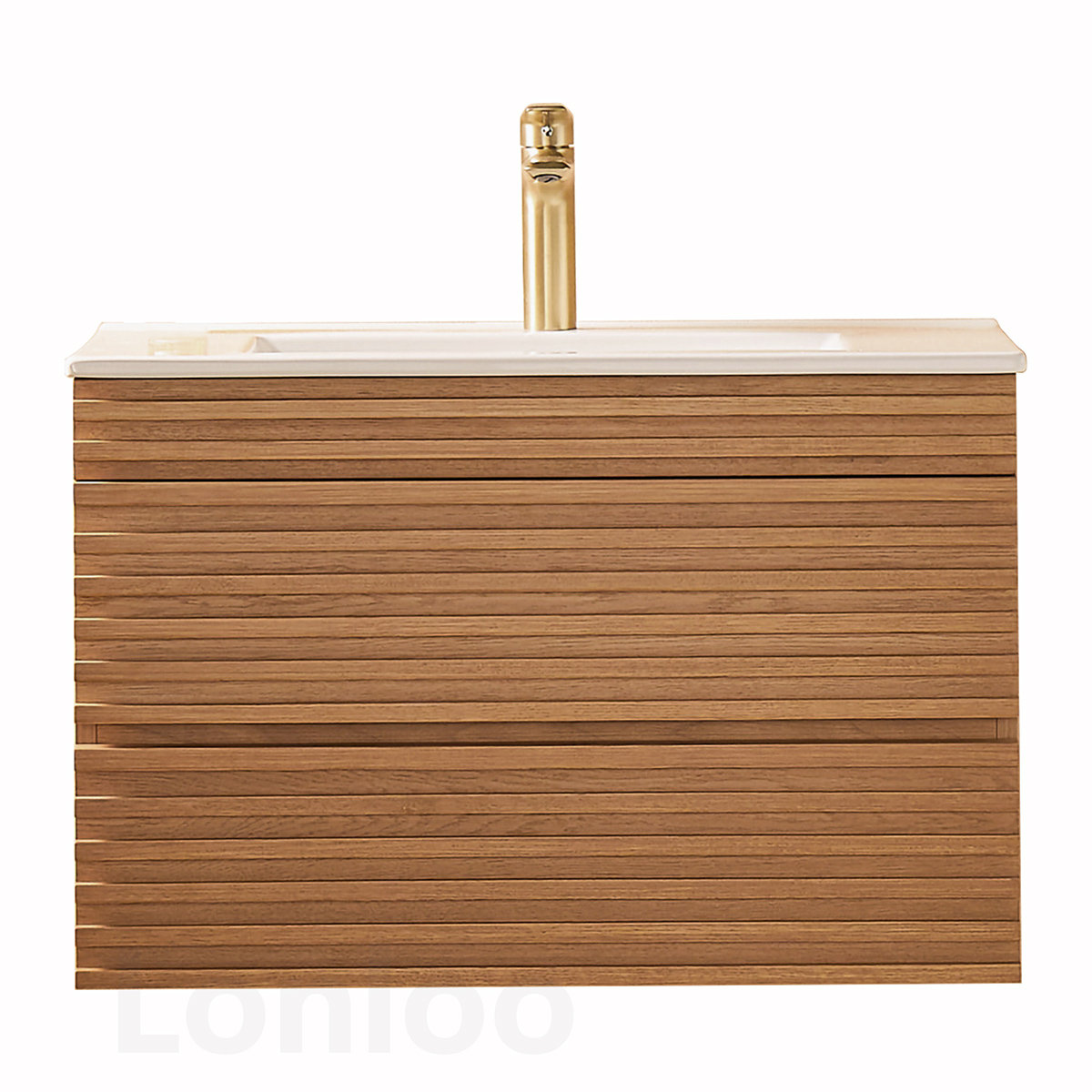 lonloo pati Wall Mounted & Floating Single Vanity with Ceramic Sink ...