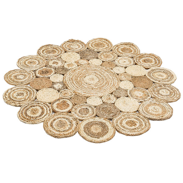 Latitude Vive Round Charlesha Geometric Machine Woven Round 150cm Beige ...