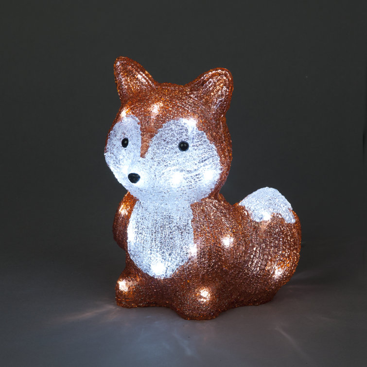 The Seasonal Aisle Acrylic Fox Lit with Ice Led | Wayfair.co.uk