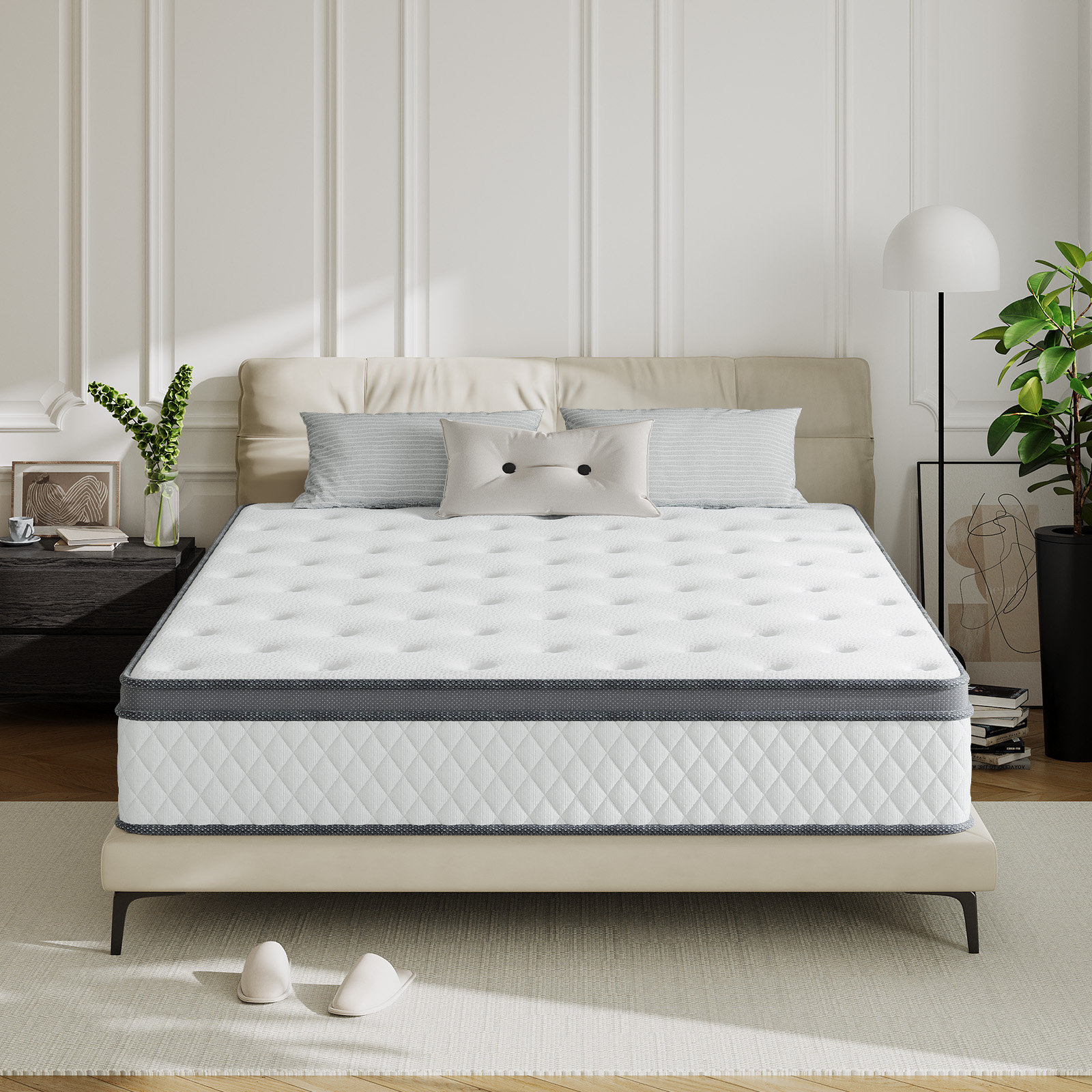 Alwyn Home Pantela 12" Medium Cooling Gel Memory Foam Hybrid Mattresses ...
