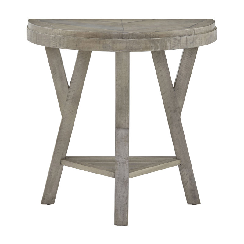 Red Barrel Studio® Ceitidh Demilune Solid Wood Top End Table & Reviews ...