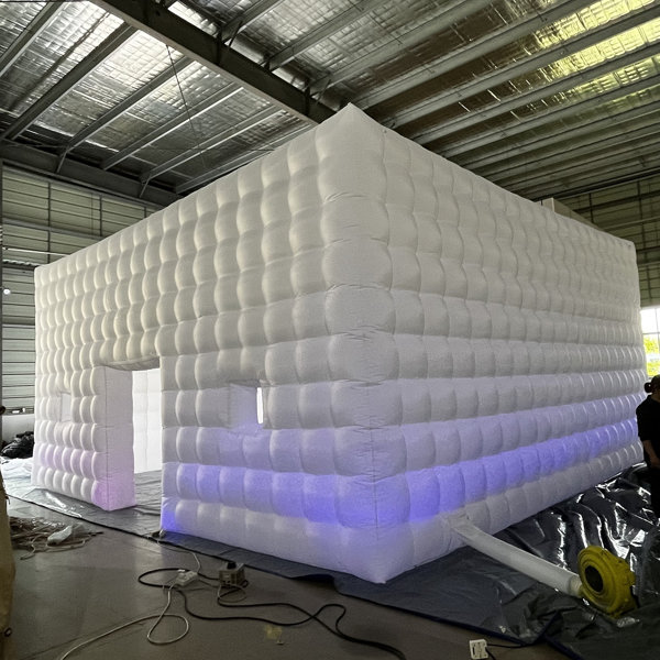 yijia Inflatable Air Cube Tent House with LED Lights for Party Event ...