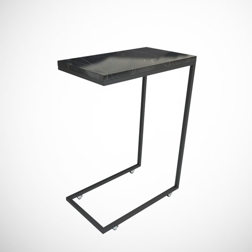 Go Shopping Callen 25'' Tall C Table End Table, Black Marble | Wayfair