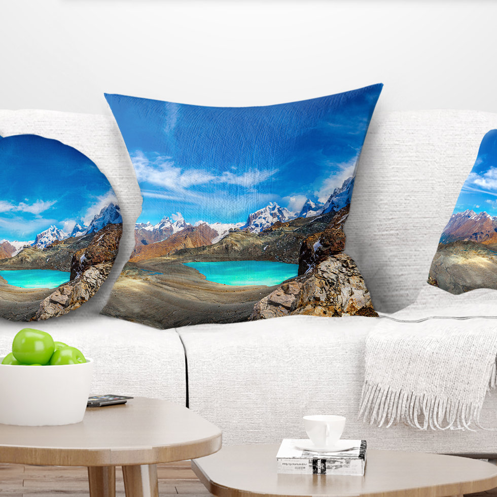 Design Art Enchanting Swiss Alps Mountains - Landscape Printed Throw ...