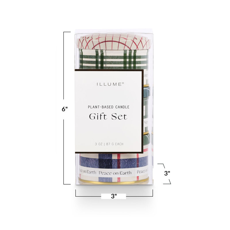 ILLUME Noble Holiday Tin Trio Gift Set, Balsam & Cedar | Wayfair