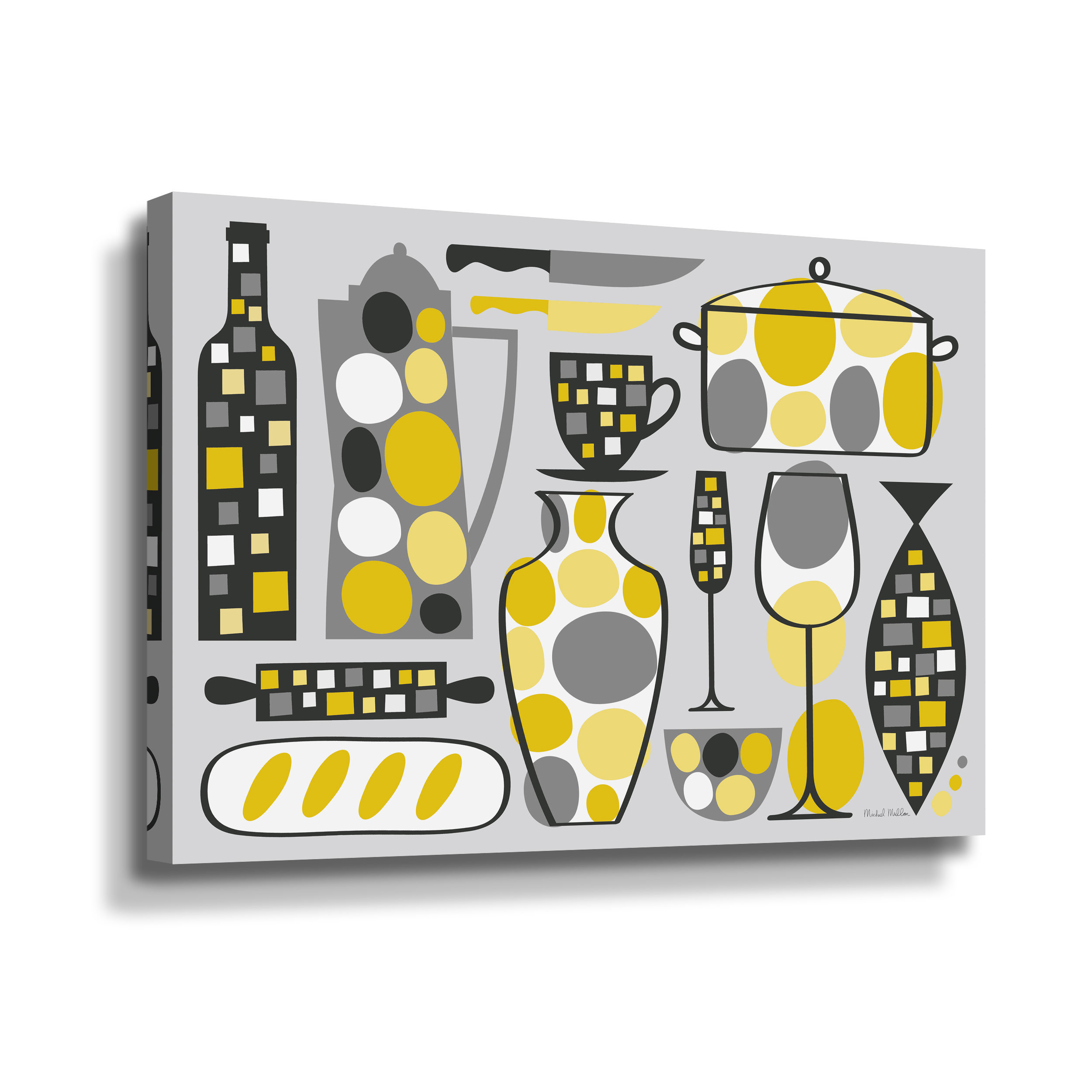 Red Barrel Studio Modern Kitchen V Yellow Print - Wayfair Canada