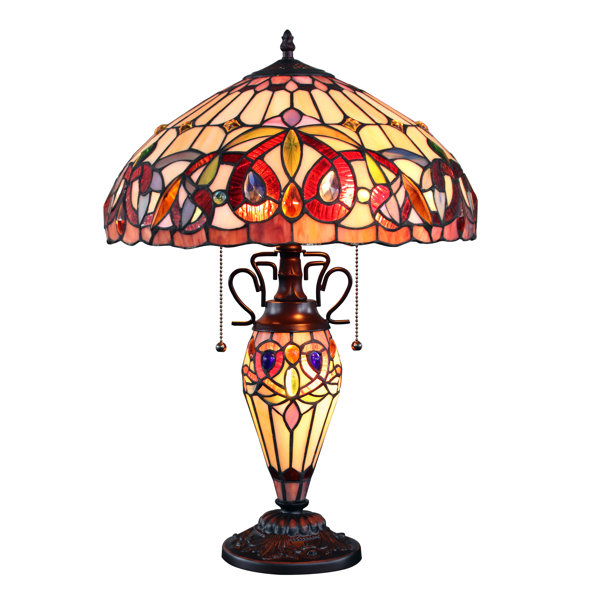 Bloomsbury Market Howey Victorian Tiffany-Style Dark Bronze 3 Light ...