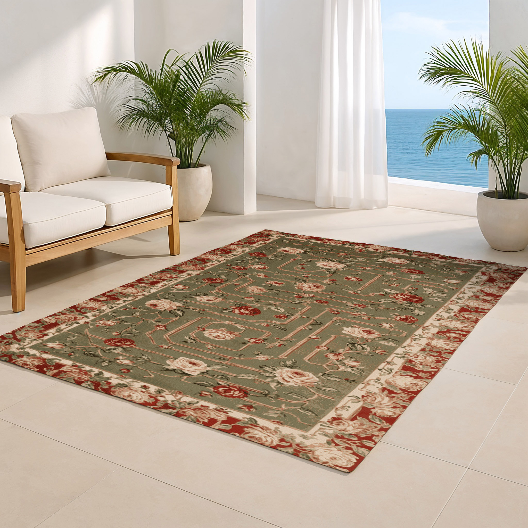 Darby Home Co Nature Brown Indoor and Outdoor Area Rug | Wayfair