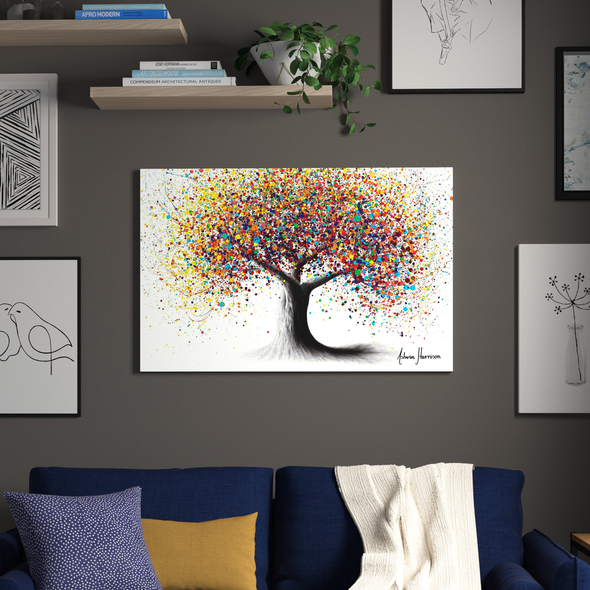 Zipcode Design Rainbow Soul Tree by Ashvin Harrison - Print on Canvas ...