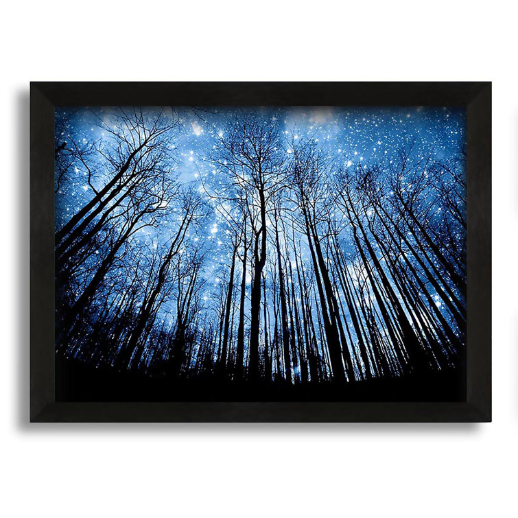 Union Rustic Starry Night In The Forest - Print on Canvas | Wayfair.co.uk